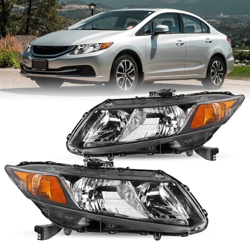 Amazon.com: JSBOYAT Headlights Assembly Pair for 2012-2015 Honda Civic ...