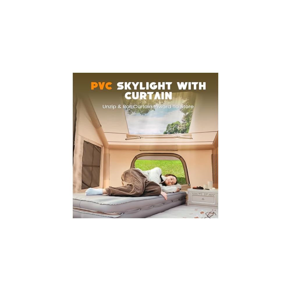 Inflatable Tent with Skylight, Quick Setup Blow Up Global | Ubuy
