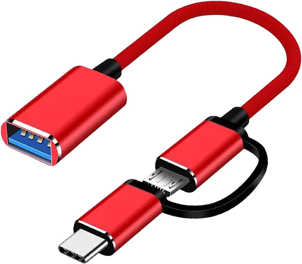 Amazon.com: USB C to USB Adapter 2 in 1 Adapter Cable. Micro USB Type C ...