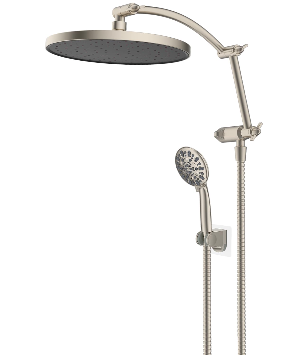 10'' Rain Round Shower Head, High Pressure Handheld Spray, Showerhead ...