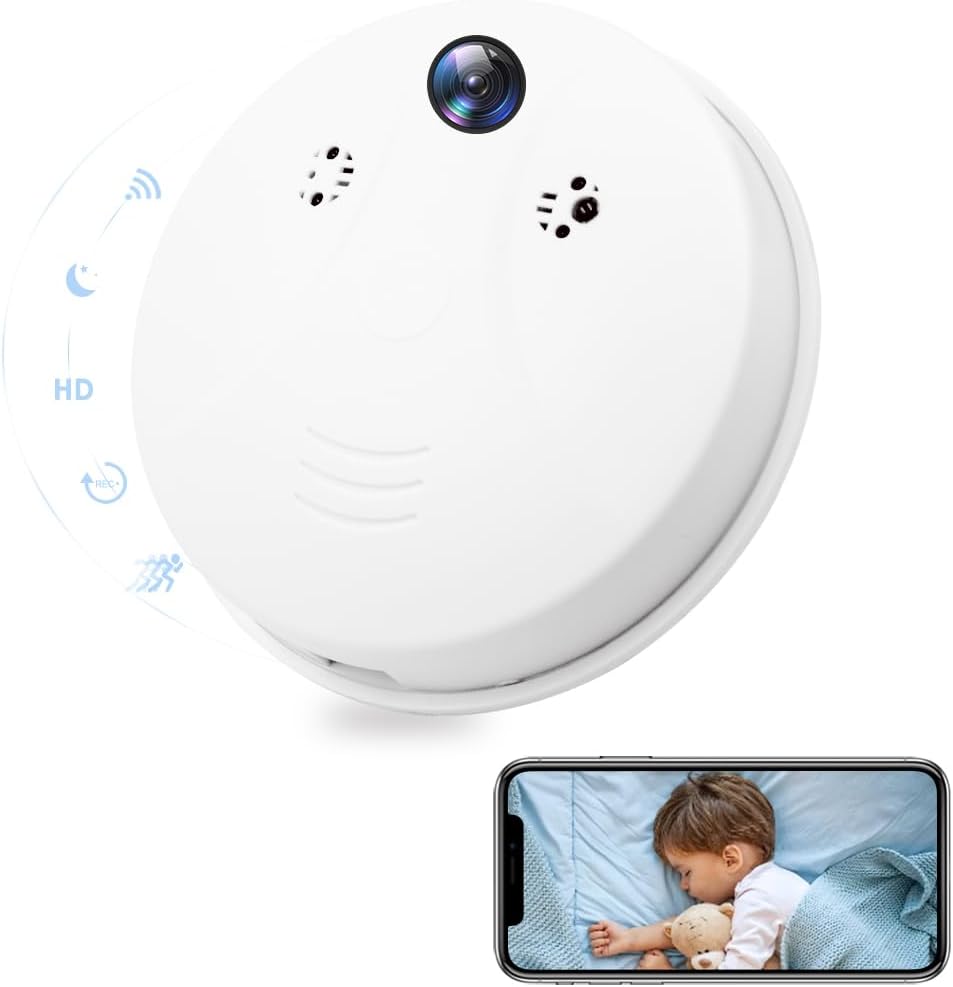 Amazon.com : FORTHAUS. Hidden Camera Smoke Detector Wireless WiFi ...