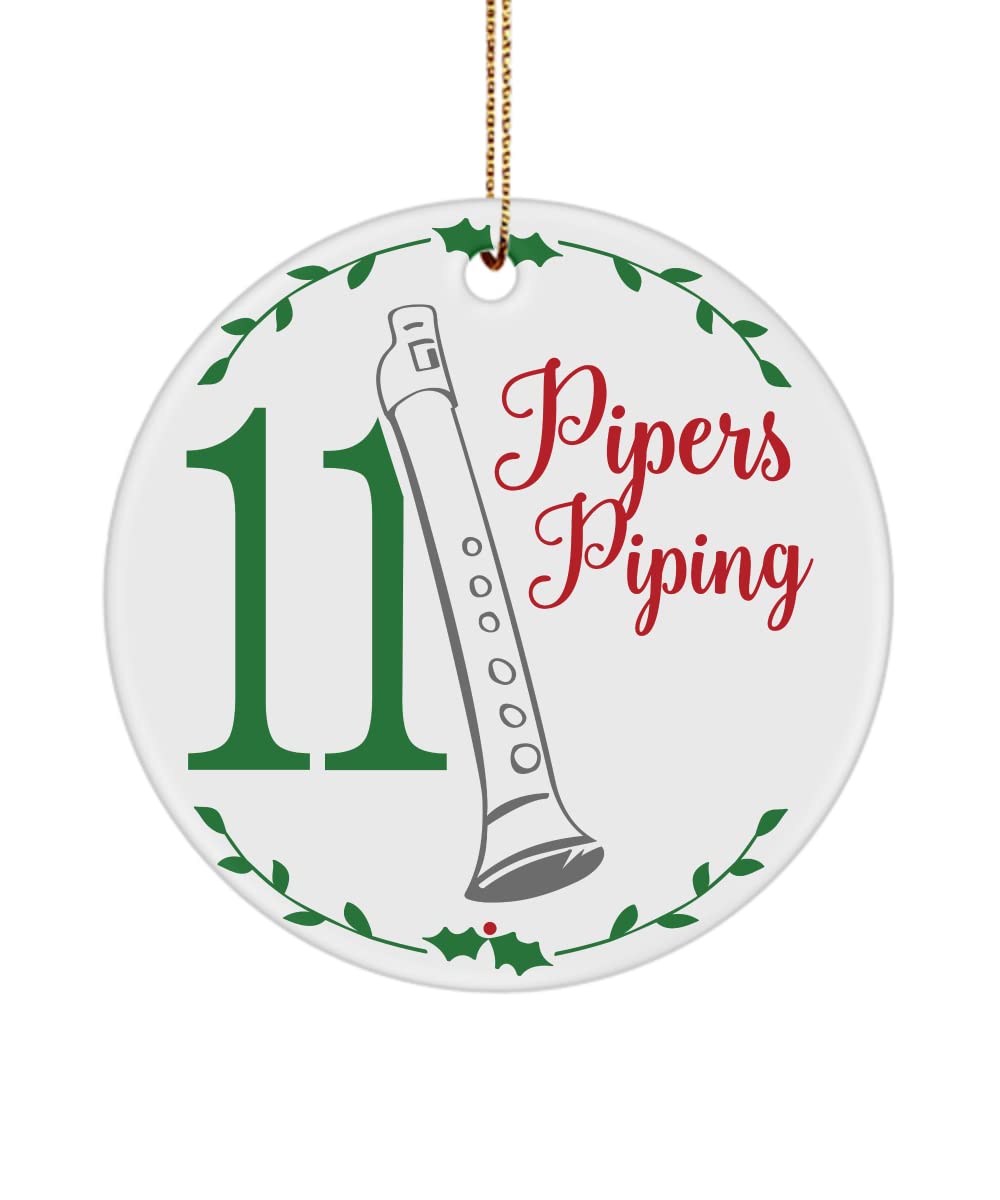 Eleven Pipers Piping Clipart
