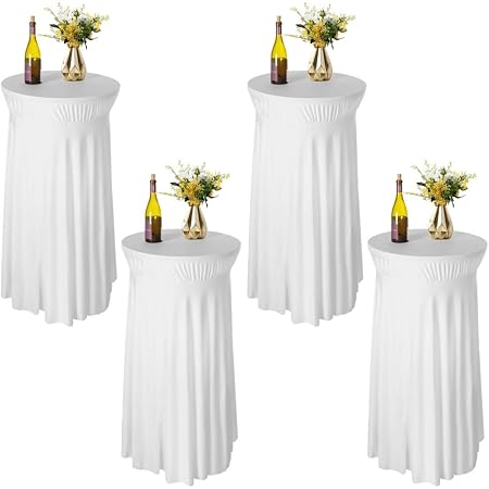 Amazon.com: Oudain 8 Pcs Cocktail Table Covers with Satin Sash 32 x 43 ...