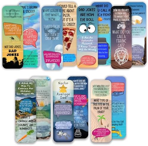Amazon.com: Funny Dad Joke Bookmarks. Hilarious Puns and Corny Jokes on ...