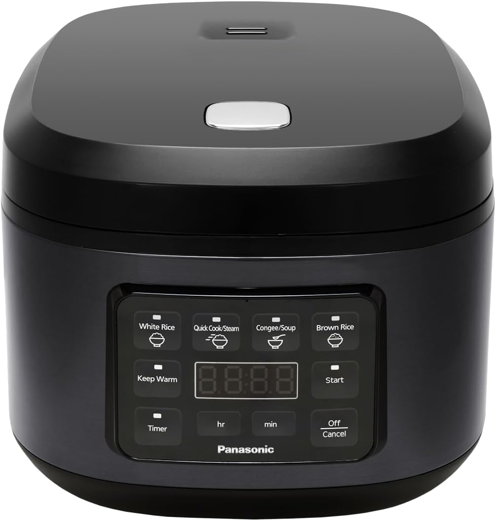 Panasonic Rice Cooker 10 Cup, LED Display, Touch Control, Non-Stick Pot ...