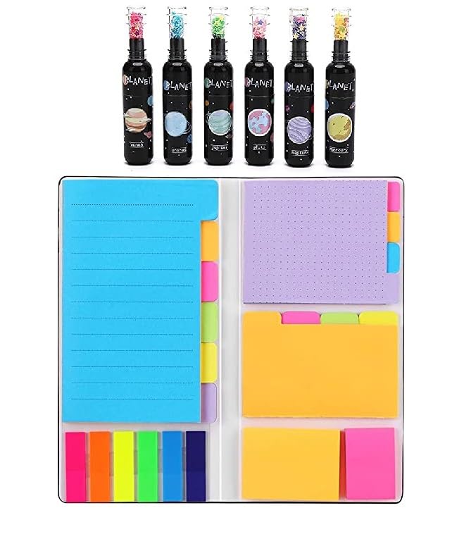 The Art Box Sticky Notes Set Colored Divider, Self-Stick Notes Pads ...