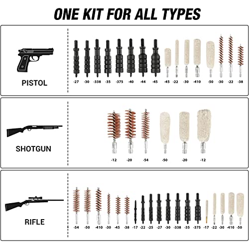 Snapklik.com : FLISSA Universal Gun Cleaning Kit, Metal Brushes Gun ...
