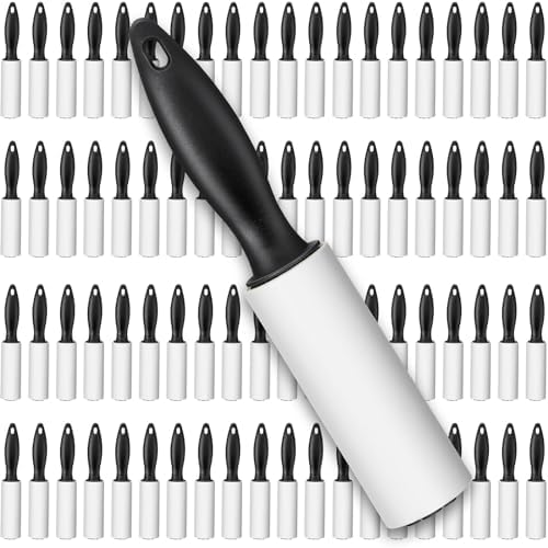 Amazon.com: Zhehao 80 Pack Mini Lint Roller Bulk Small Lint Remover Travel Size Portable Lint ...