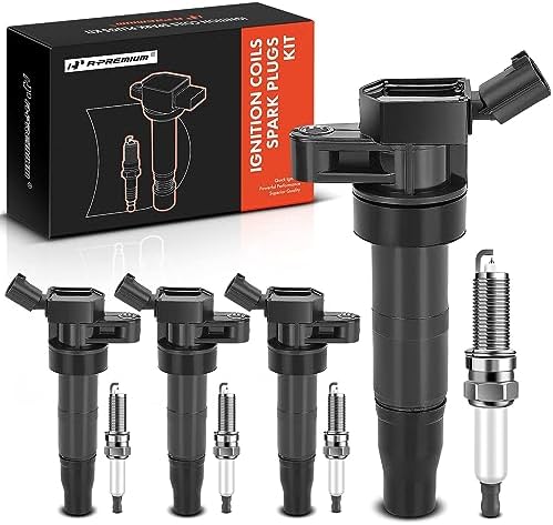 Amazon.com: A-Premium Set of 4 Ignition Coil Pack and Iridium Spark ...