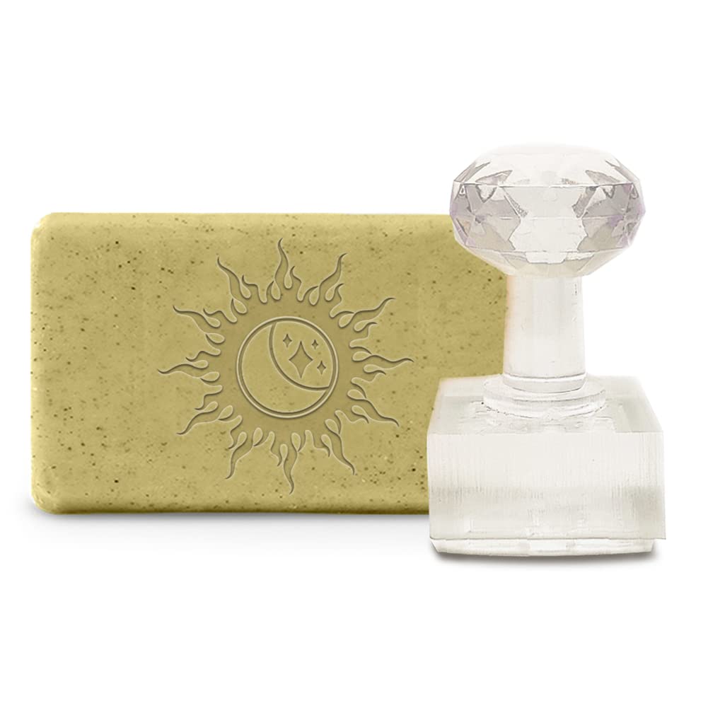 Amazon.com: CRASPIRE Handmade Soap Stamp Sun Moon Acrylic Soap Stamp ...