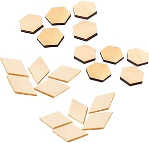 Amazon.com: OLYCRAFT 150Pcs Wood Pieces Unfinished Wood Rhombus Pieces ...