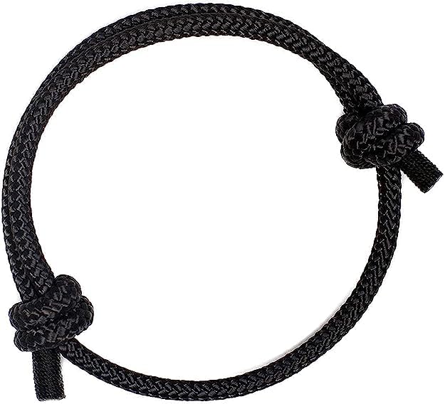 Buy SYNU Black Thread Bracelet Stylish Adjustable Nautical Braided Rope ...
