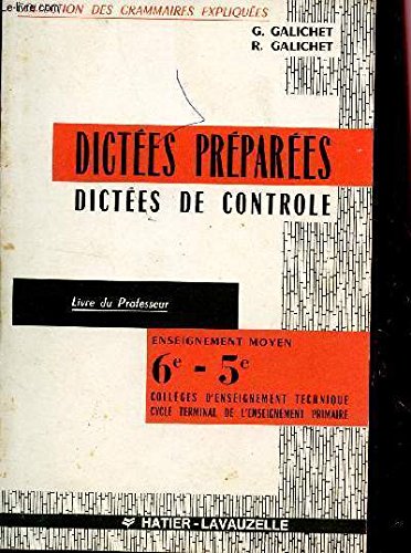 Amazon.com: DICTEES PREPAREES - DICTEES DE CONTROLE / LIVRE DU ...