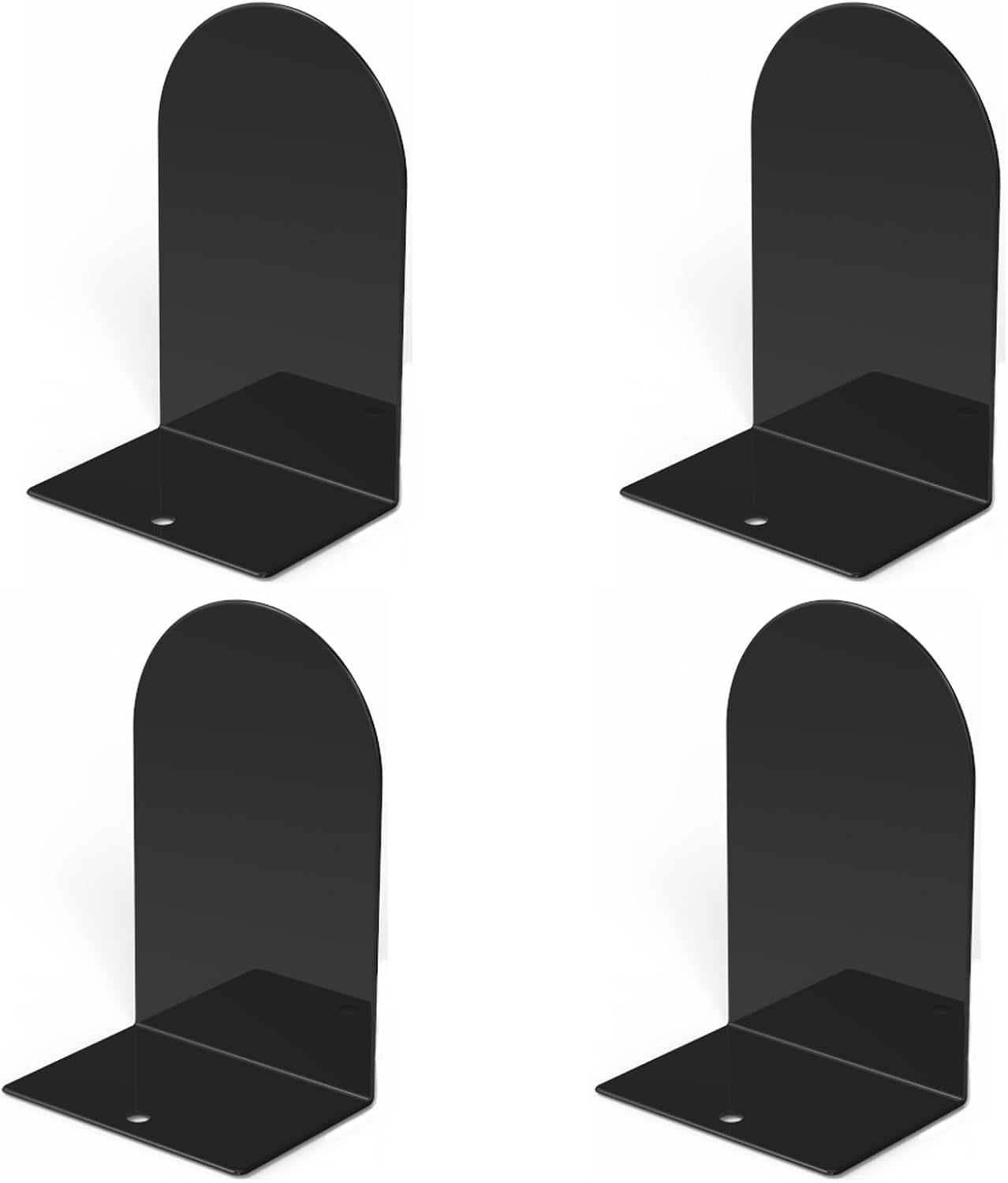 Amazon.com: Lulonpon 4 Pieces Book Ends, Bookends, Books Stand, Metal ...
