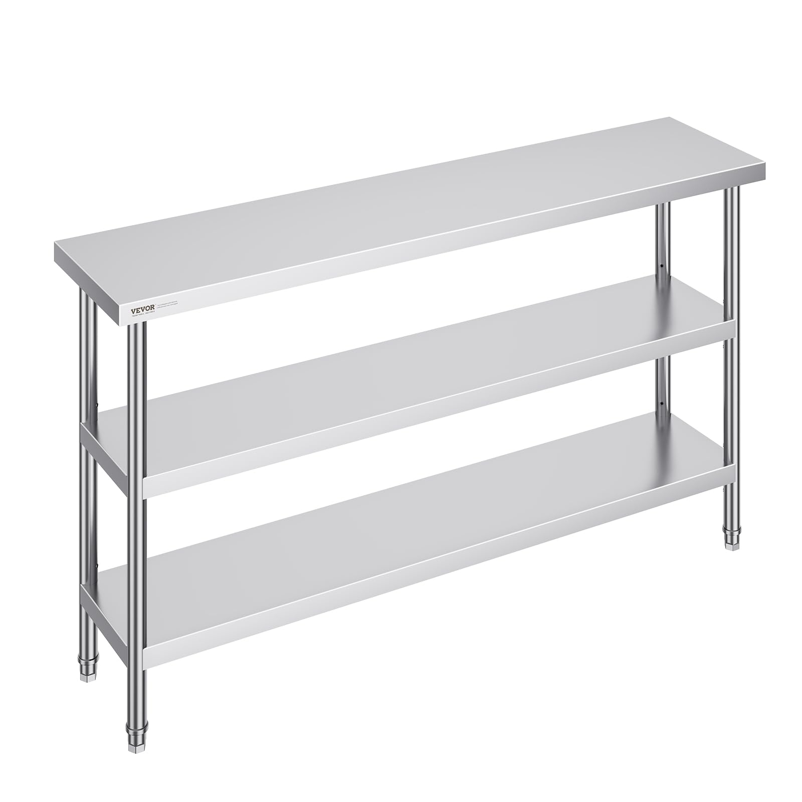 Amazon.com: VEVOR Stainless Steel Food Prep Table, 14 x 60 x 34 Inch ...
