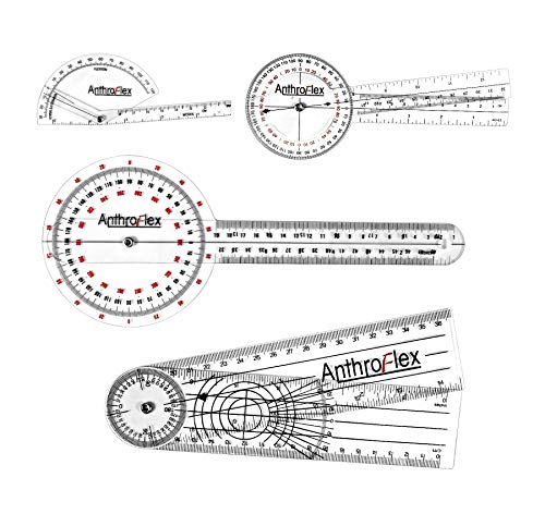 Amazon.com: AnthroFlex Goniometer Set of 4: 12", 8", Finger, Spinal ...