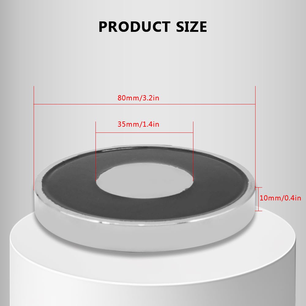 Snapklik.com : TOMSHIELE 200N 80 X 10mm 12V Round Electric Magnet