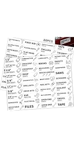 Amazon.com: Toolbox Organization Magnetic Labels, 80 Pcs Tool Chest ...
