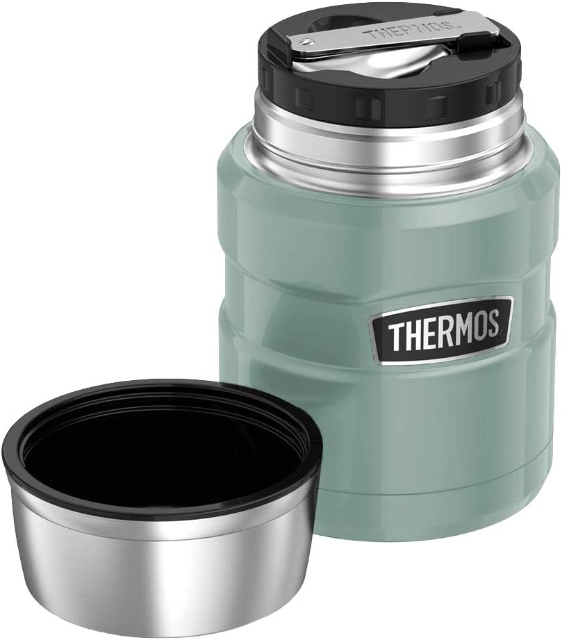 Thermos King Flask Vacuum Insulated 470ml Black & Gold : Amazon.co.uk ...