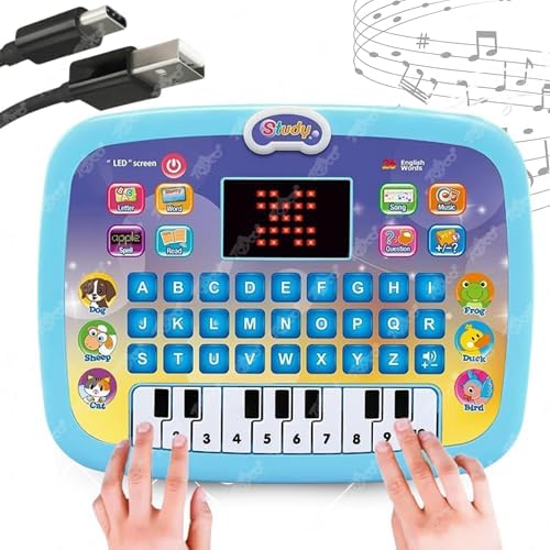 TOYCO® Kids Educational Learning Laptop Toys with Piano Keyboard and ...