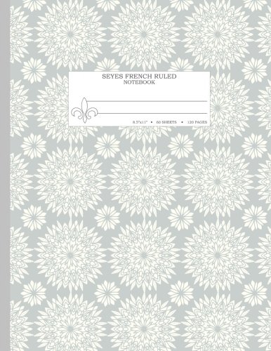 Seyes French Ruled Notebook: Graph Paper Grid Book For Calligraphy And ...