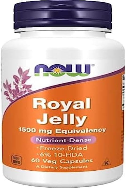 Now Foods Royal Jelly (Royal Jelly), 500 mg, Standardised to 6% 10-HDA ...