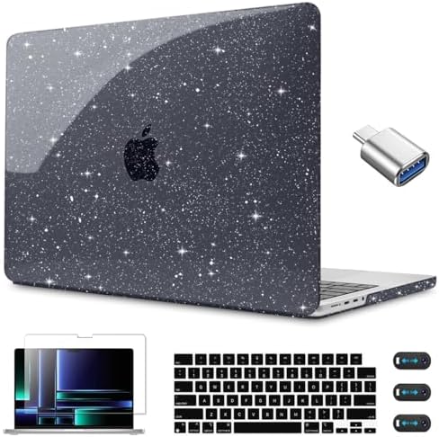 Amazon.com: CISSOOK Sparkly Glitter Star Case for MacBook Pro 14 Inch ...