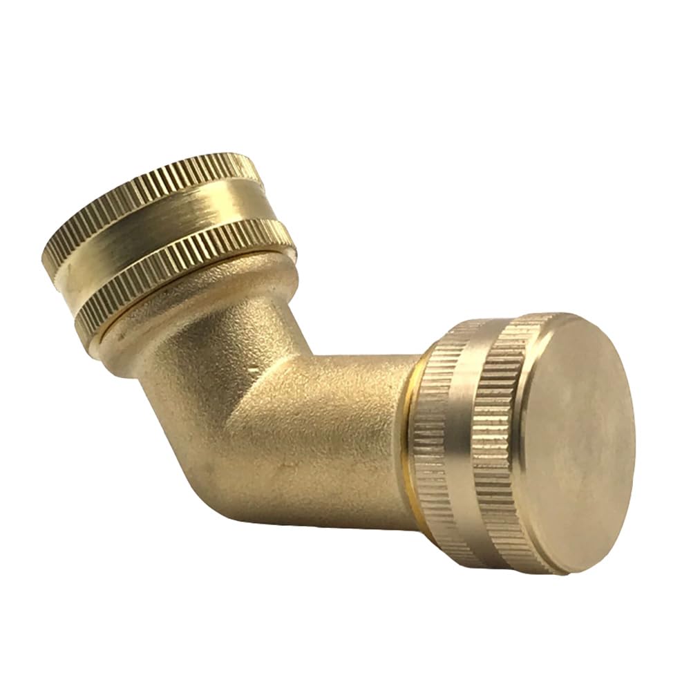 SagaSave Brass Angled Pipe Fitting Adapter, 3/4 Inch Garden Hose Male ...