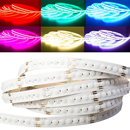 Amazon.com: LEDUPDATES 16FT 24v Brightest Color Changing RGB COB Dot ...