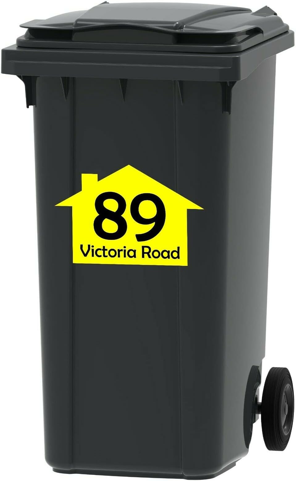 4X Yellow Bin Numbers Wheelie Bin Vinyl Weather Proof Stickers ...