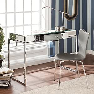 Amazon.com: Harper Blvd Adelie Mirrored Writing Desk: Home & Kitchen