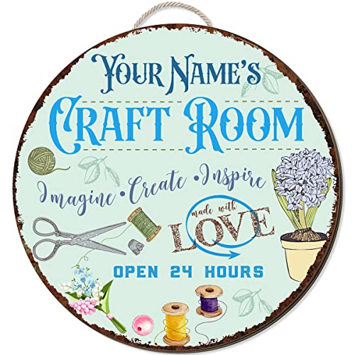 Amazon.com: MDPrints Personalized Sewing Sign, She Shed Sign, Craft ...