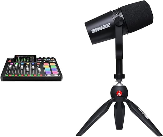 Amazon.com: Rode Rodecaster Pro II Podcast Production Console & Shure ...