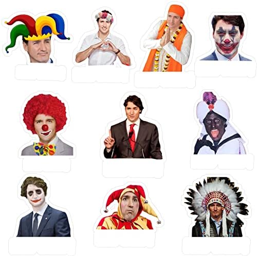 100 PCS I Did That Trudeau Stickers，Funny Gesture Car Stickers with 10 ...