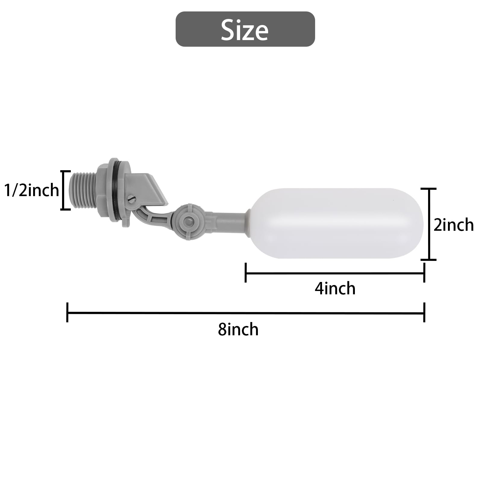 Snapklik.com : GOVALVE PVC Float Ball Valve - 1/2 Inch Mini Plastic ...