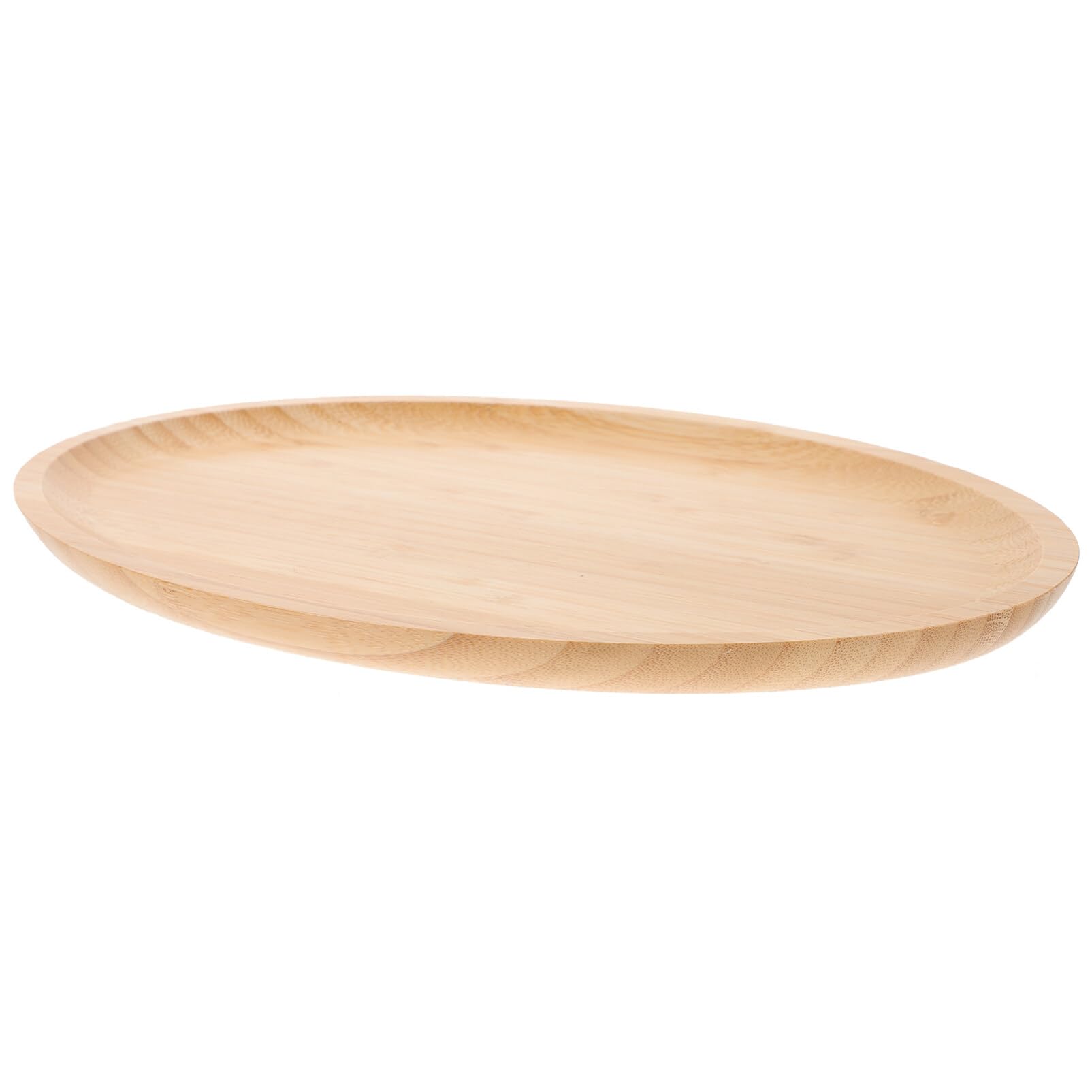 Amazon.com | HOLIDYOYO Bamboo Oval Serving Tray, Rustic Wooden Trays ...