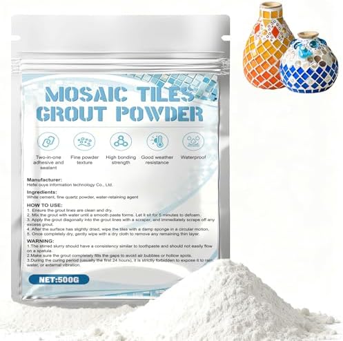 kuailaya 17.6oz Mosaic Grout for Crafts, Grout for Mosaic Tiles Crafts ...