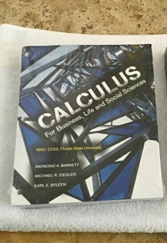 Calculus for business, Life and Social Sciences FSU MAC 2233: unknown ...