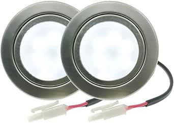 2Pcs Hood Light LED 1.5W 12V DC 55Mm Hole Frosted Glass 20W Halogen ...
