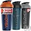 VELOMIX -3 PACK- 28 oz Protein Shaker Bottle for Protein Mixes - 3x ...