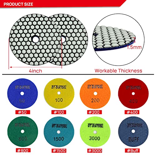 Snapklik.com : Dry Diamond Polishing Pads 4 Inch For Granite Marble ...