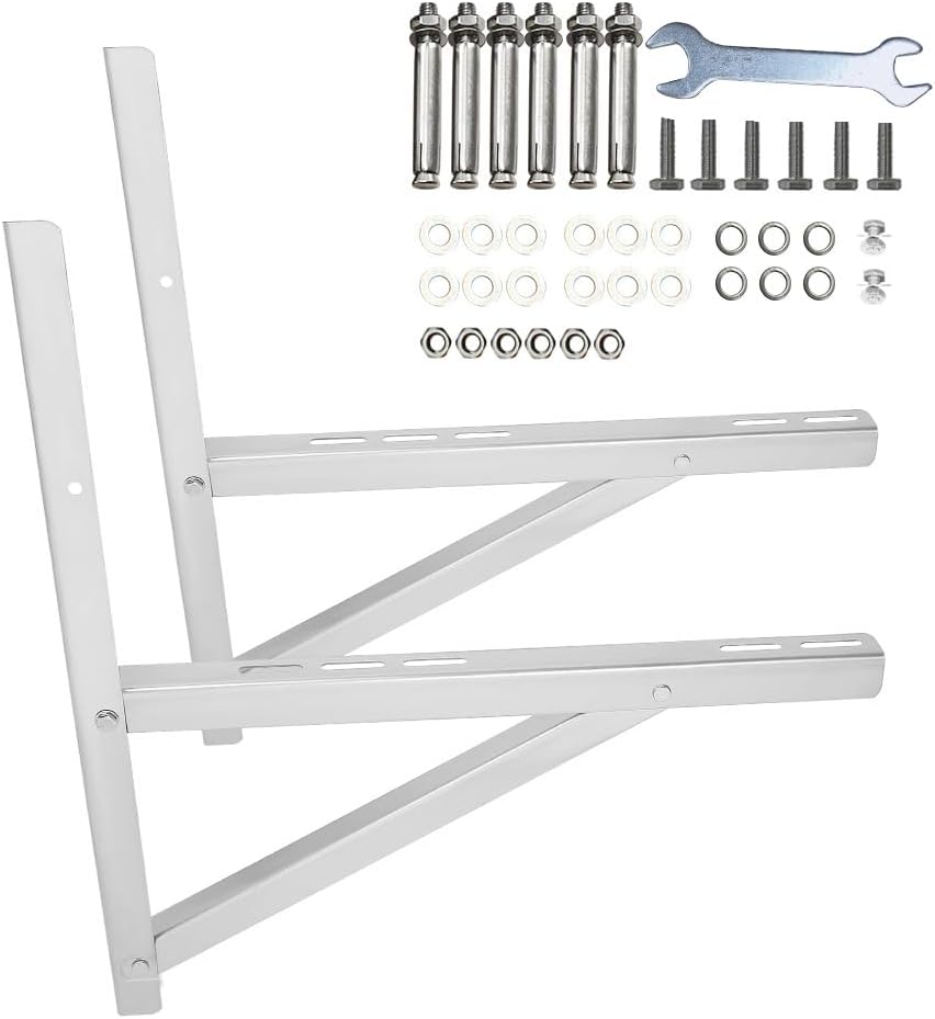 Amazon.com: Outdoor Wall Mounting Condenser Brackets for Universal Mini Split Ductless Air ...
