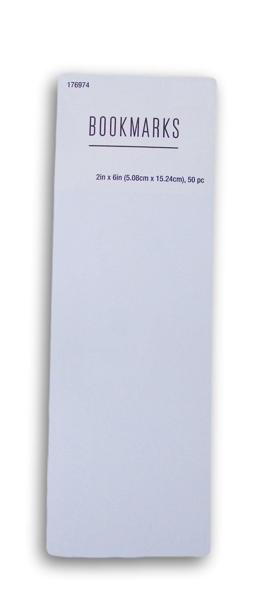 Amazon.com: Blank Customizable Bookmarks for Crafting, 50 Pc, 2x6 Inch ...