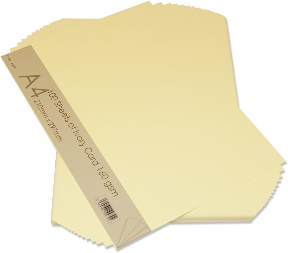 Craft UK 41274 A4 Ivory Card 160 gsm – 100 Sheets – BigaMart