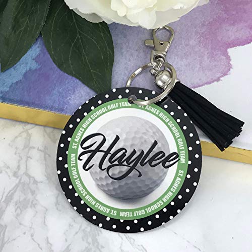 Amazon.com: Golf Ball Aluminum Bag Tag Personalized with Your Name ...