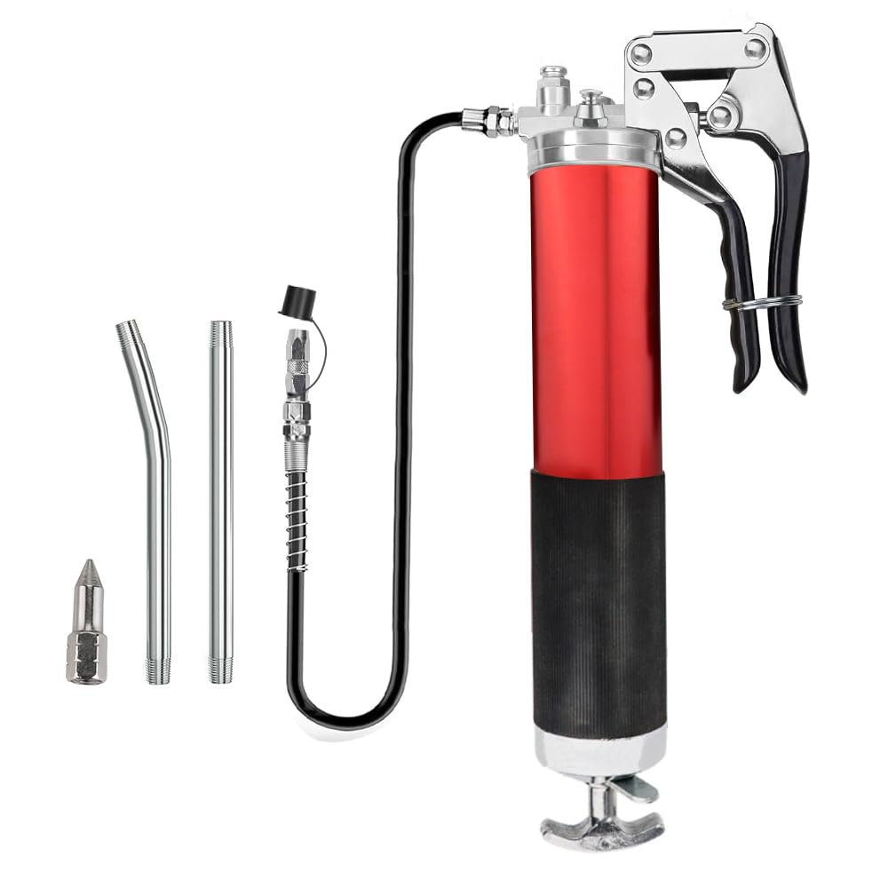 Grease Gun, 7000 PSI Heavy Duty Pistol Grip Grease Gun 400CC Kit with ...