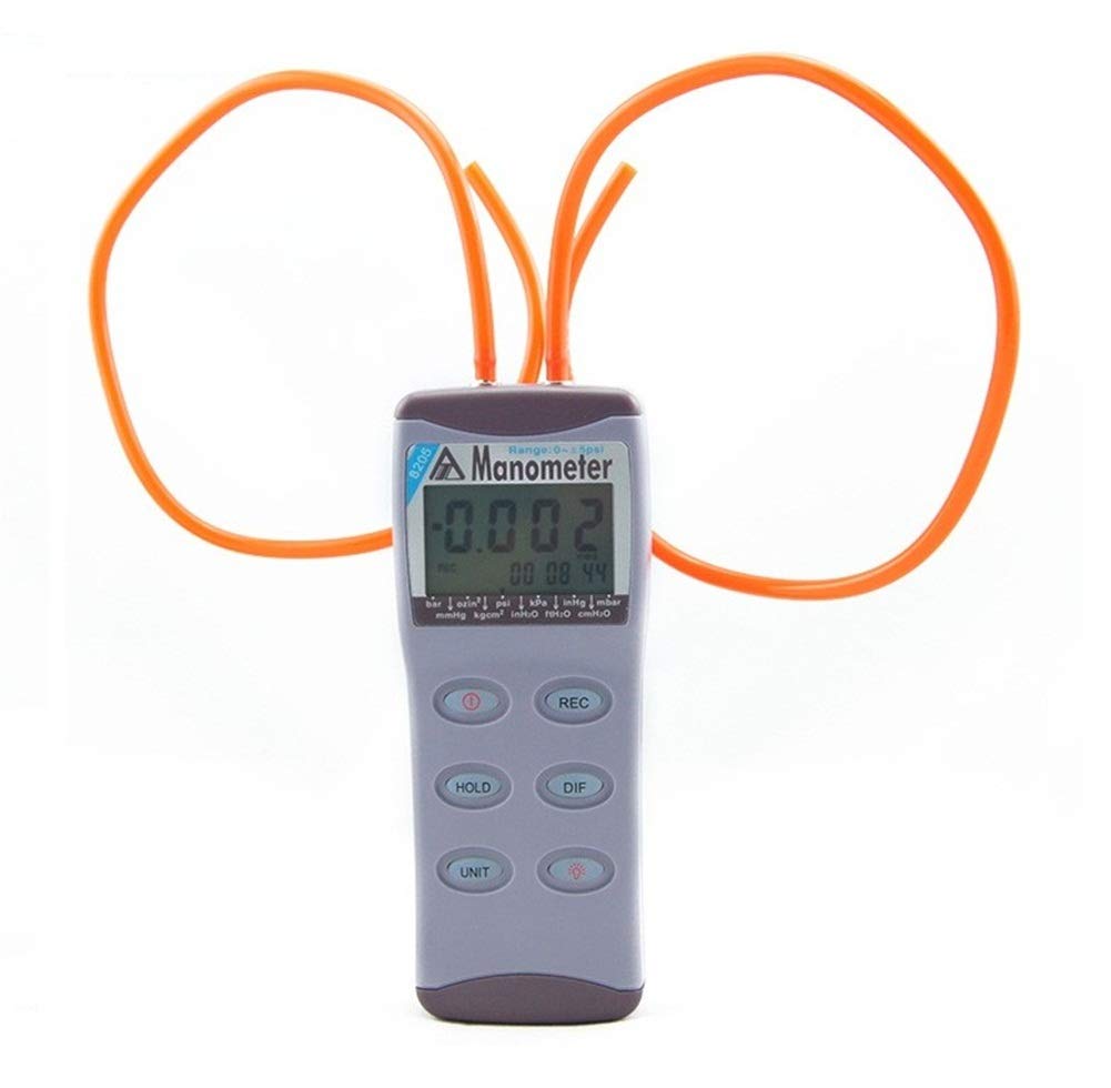 Buy Digital Pressure Meter -5.000~+5.000psi Measuring Range 11 Units ...