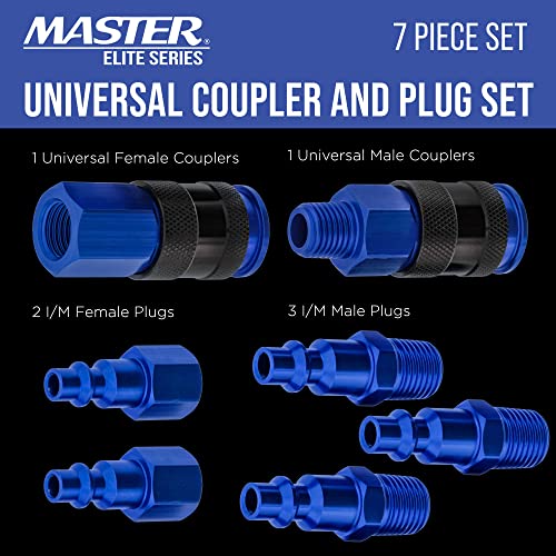 Snapklik.com : Master Elite Series 7 Piece Air Hose Fittings Set Kit ...