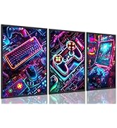 Amazon.com: Yolbcdr Gaming Posters Video Game Wall Art Set of 3 Game ...