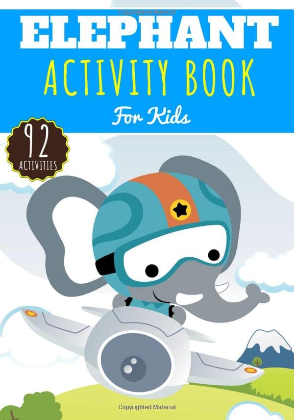 Elephant Activity Book: For Kids 4-8 Years Old Boy & Girl | Preschool ...